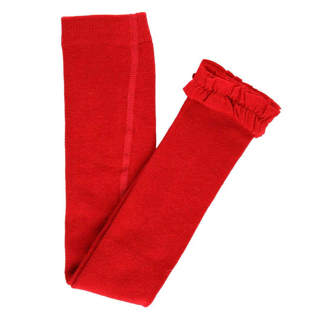 Girls Red Footless Ruffle Tights – Piper and Grace Kids Apparel